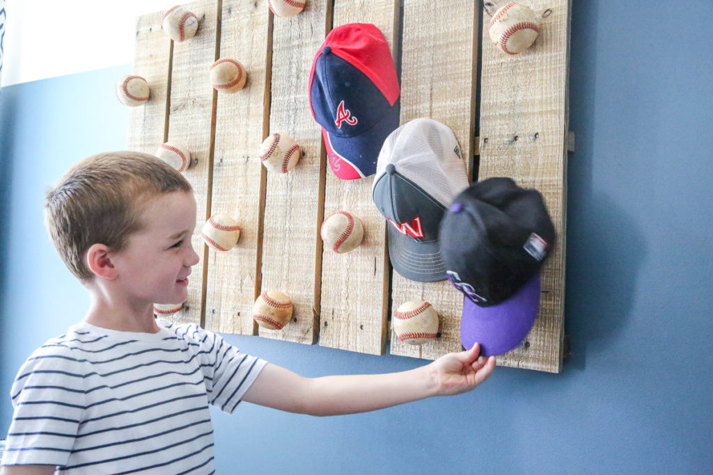 Scrap Wood & Pallet Baseball Hat Rack - Bower Power