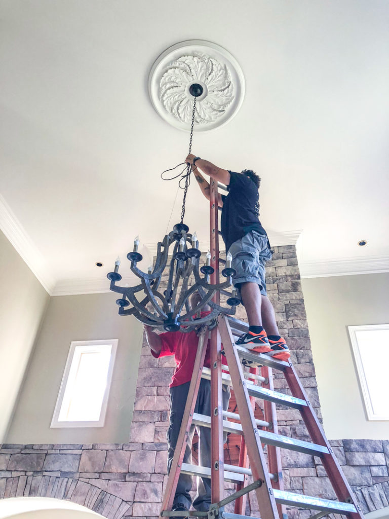 Our Living Room Chandelier - Bower Power